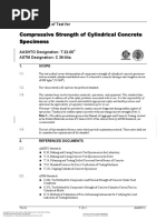 AASHTO T22M (2020) - Compressive Strength of Cylindrical Concrete Specimens | PDF | Strength Of ...