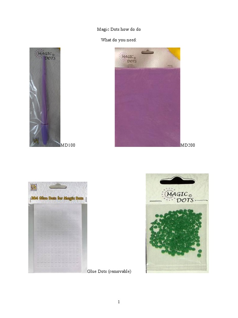 What You Need For Magic Dots | PDF