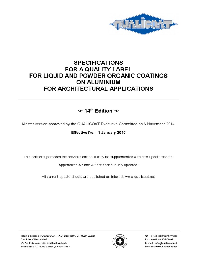 Quali Coat | PDF | Specification (Technical Standard) | License