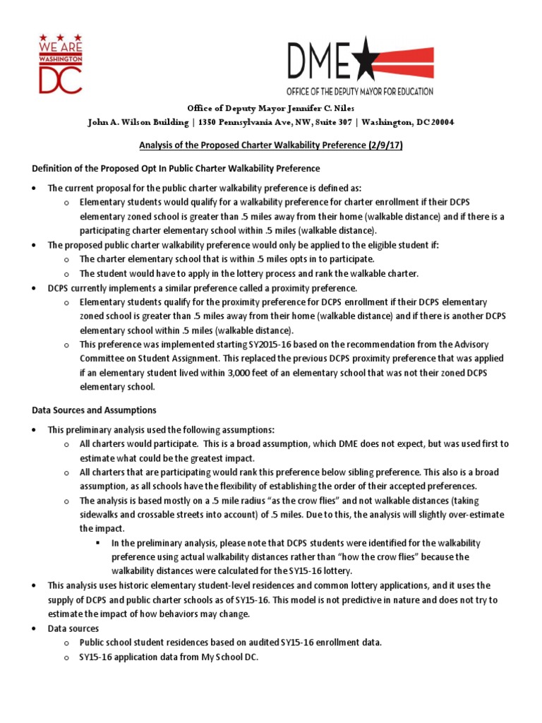 Analysis Charter Walkability Preference FINAL | PDF | Cognition