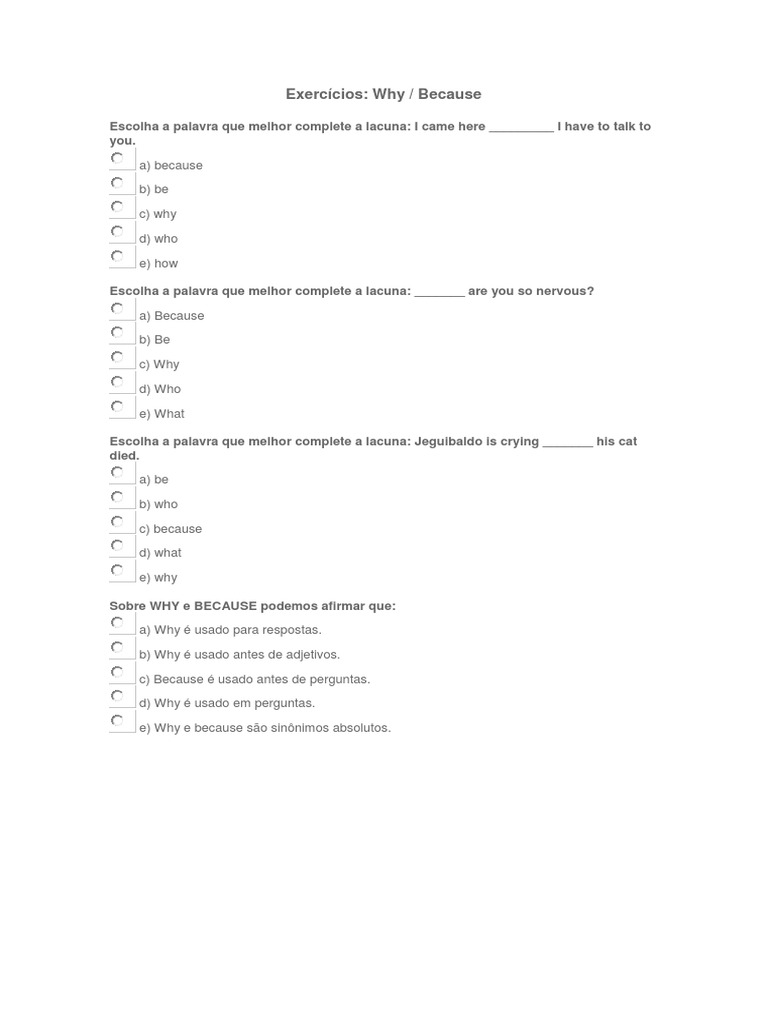 Exercícios Why Because | PDF