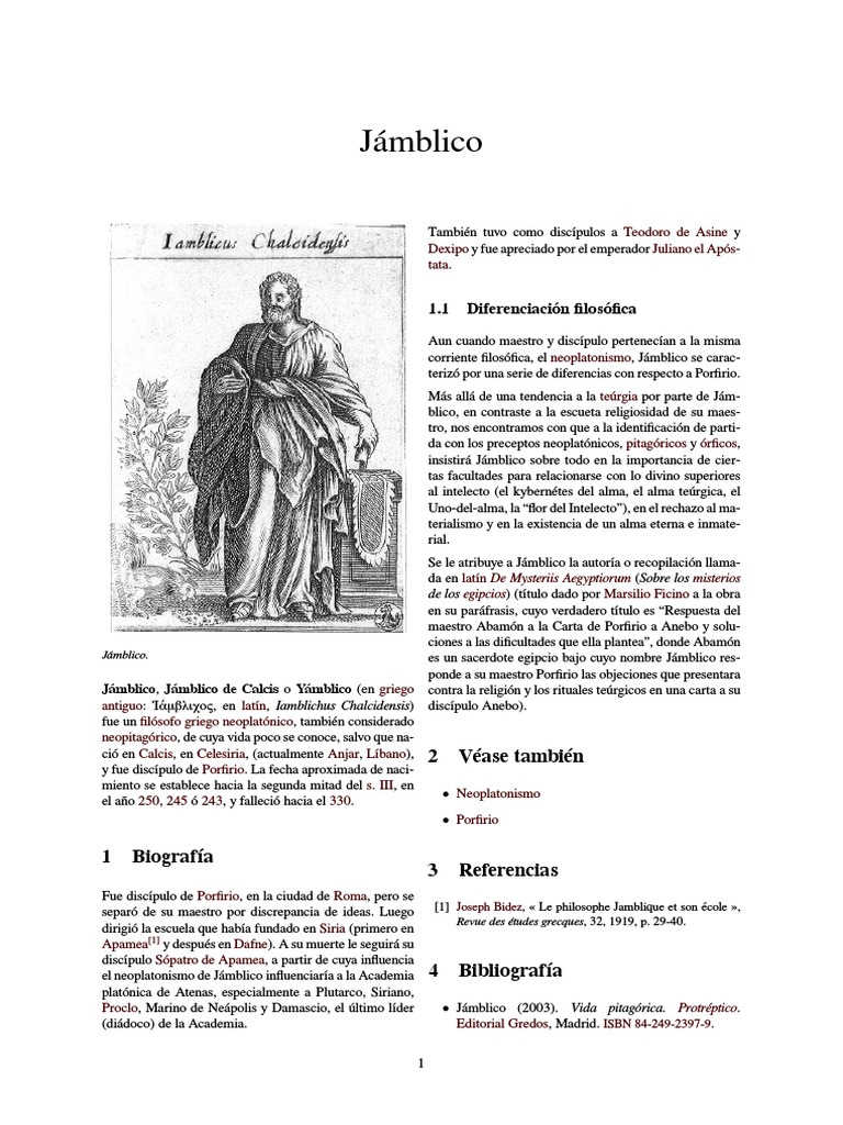 Jámblico | Filosofía helenística | Creencia religiosa y doctrina