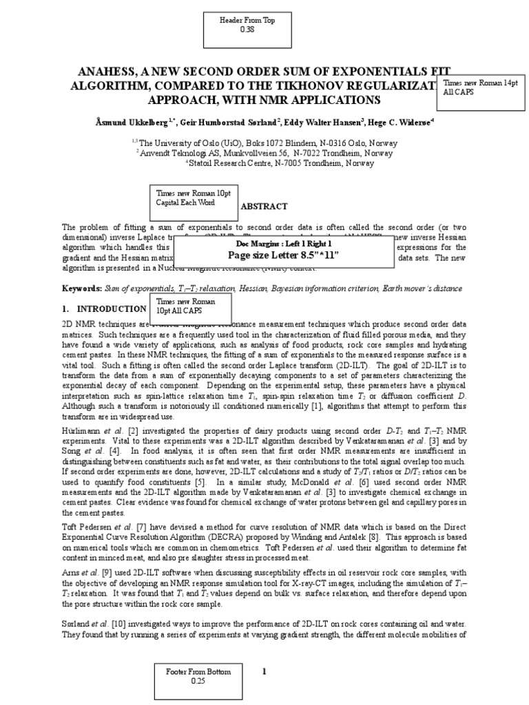 Formatting Template | PDF | Matrix (Mathematics) | Mathematical ...