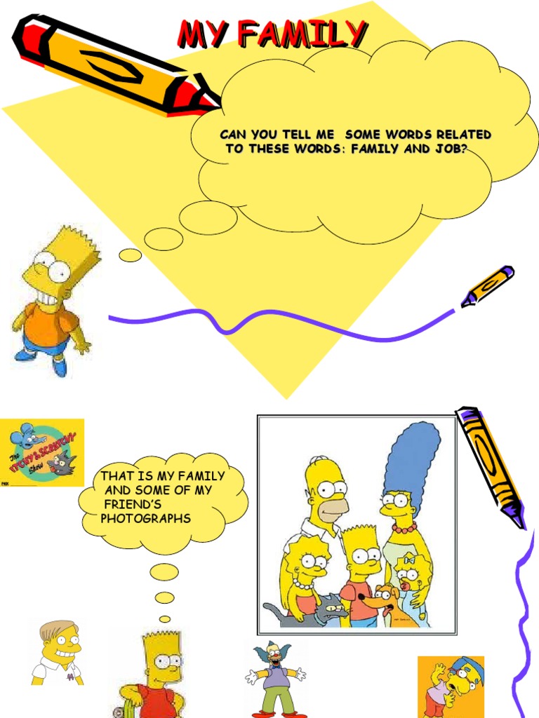 Power Point para Sexto, Unidad My Family, My Friend and I | PDF | Bart ...