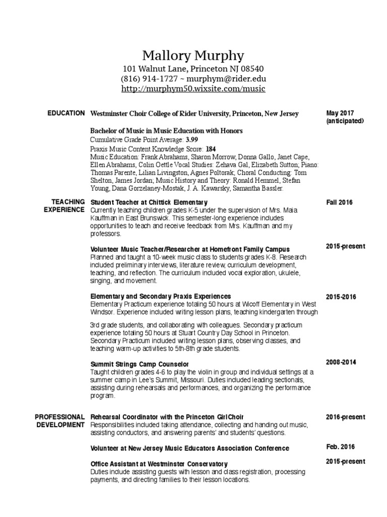 Mallory Murphy's Résumé | PDF