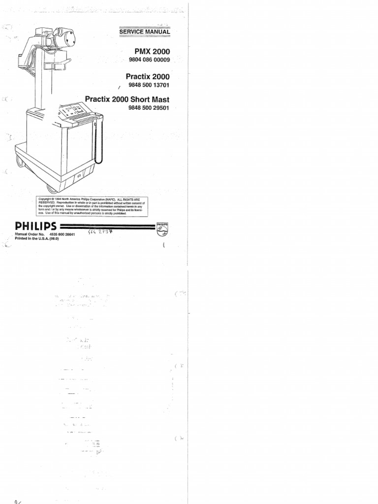 Philips Practix PMX 2000 - Service Manual PDF | PDF