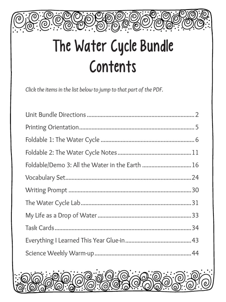 Water Cycle Bundle | PDF | Water Cycle | Evaporation