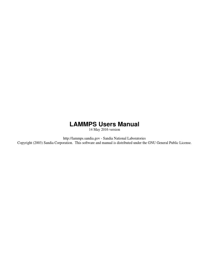 Manual Lammps | Download Free PDF | Python (Programming Language ...