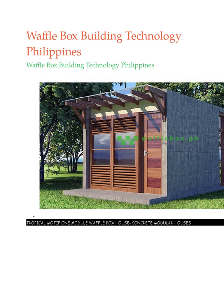 Waffle Box Building Technology Philippines | PDF | Precast Concrete ...