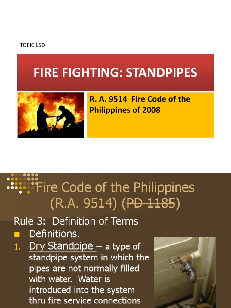 Fire Fighting - Standpipes | PDF | Fires | Firefighting