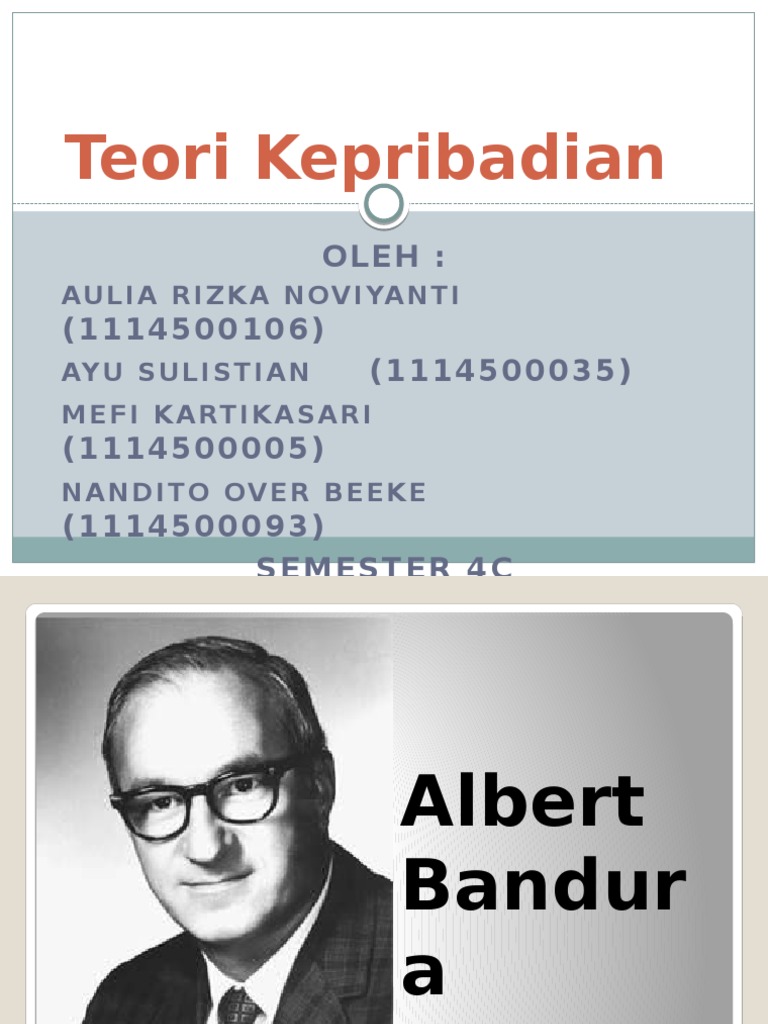 Teori Albert Bandura | PDF