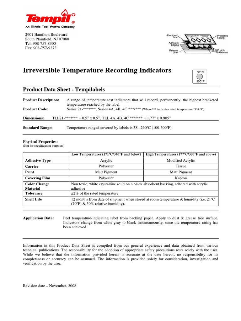 Tempilstik Product Data Sheet | PDF
