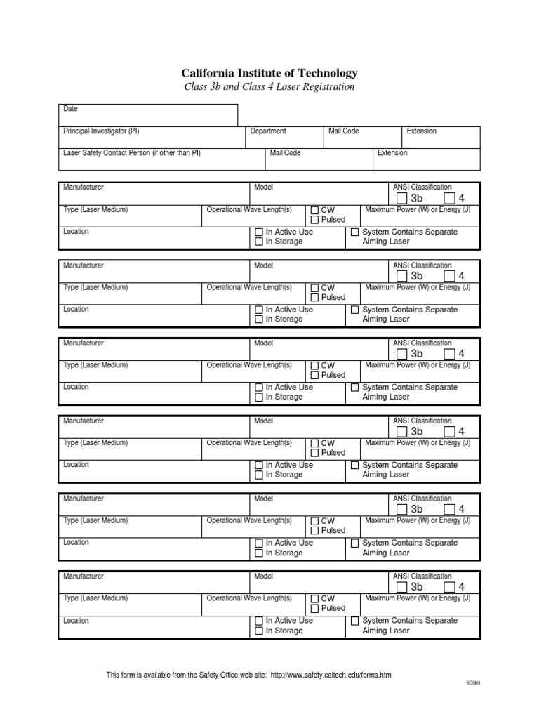 63-Laser Registration Class3b4 | PDF | Photonics | Laser
