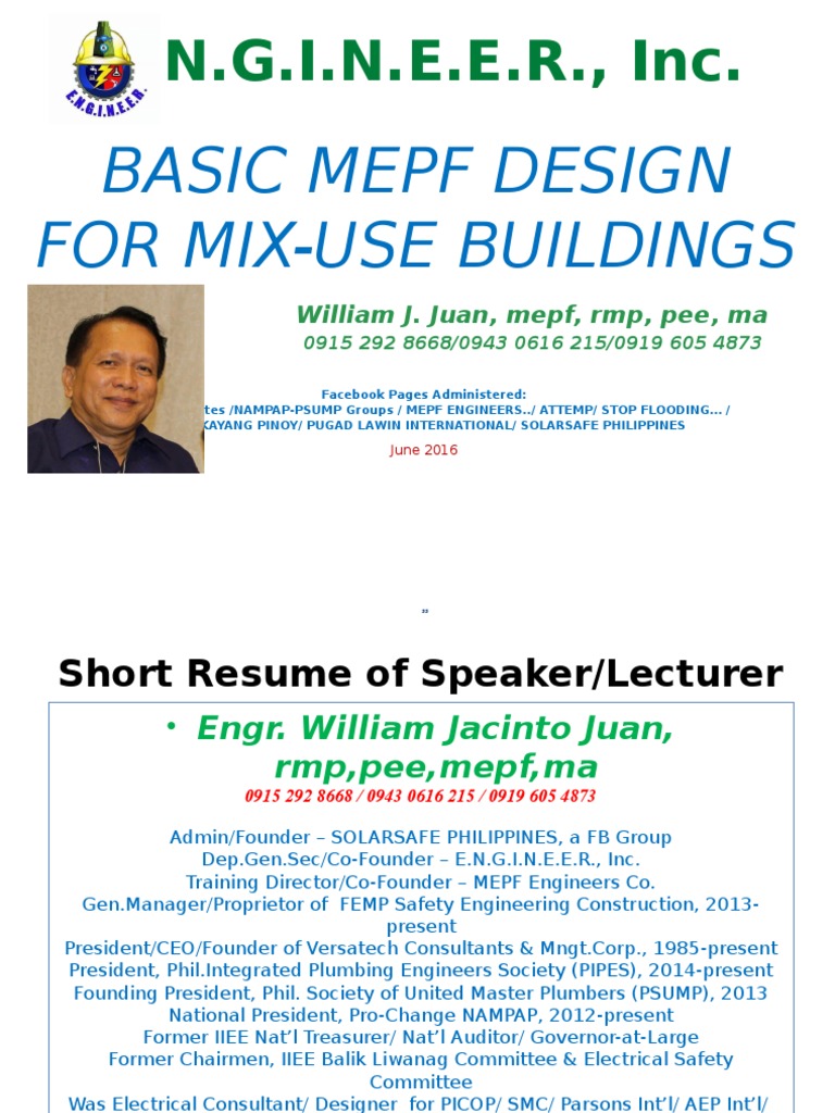 Basic Mepf Design For A Mix-Use BLDG | Download Free PDF | Fire ...
