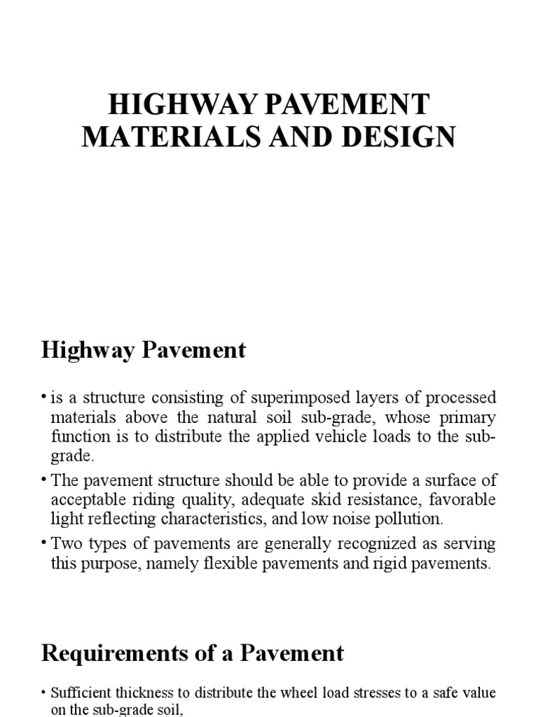 Highway Pavement Materials and Design | PDF | Road Surface ...