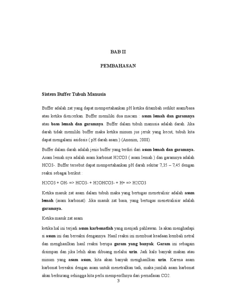 Sistem Buffer Tubuh Manusia | PDF
