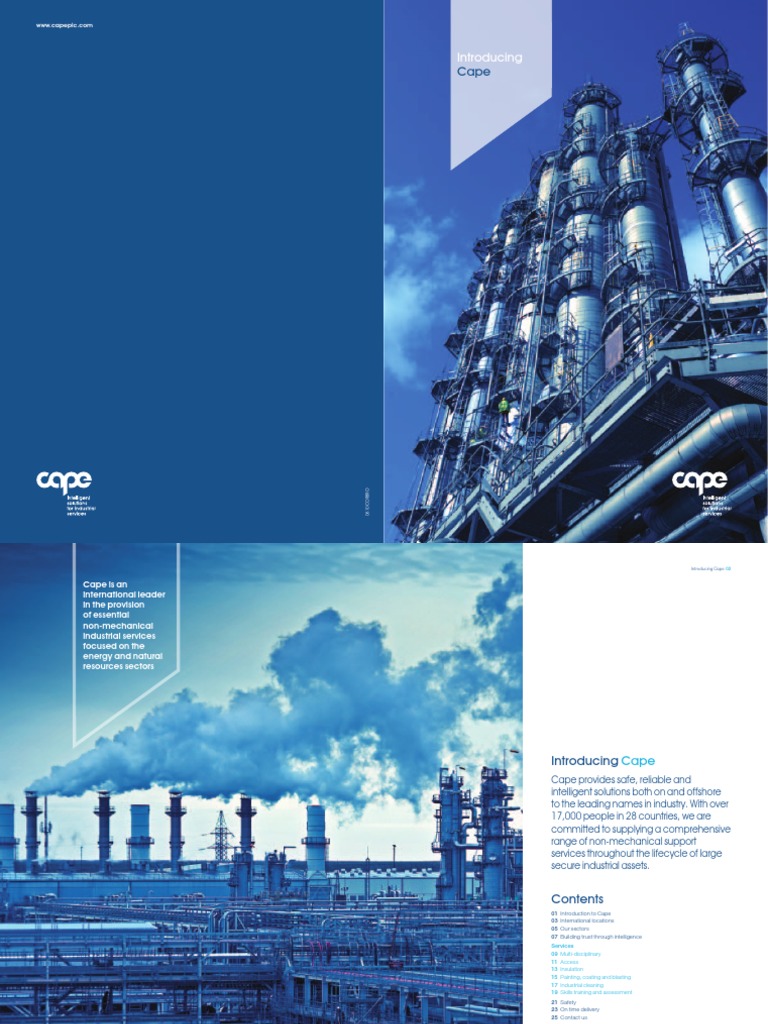 Cape Corporate Brochure | PDF | Refractory | Industries