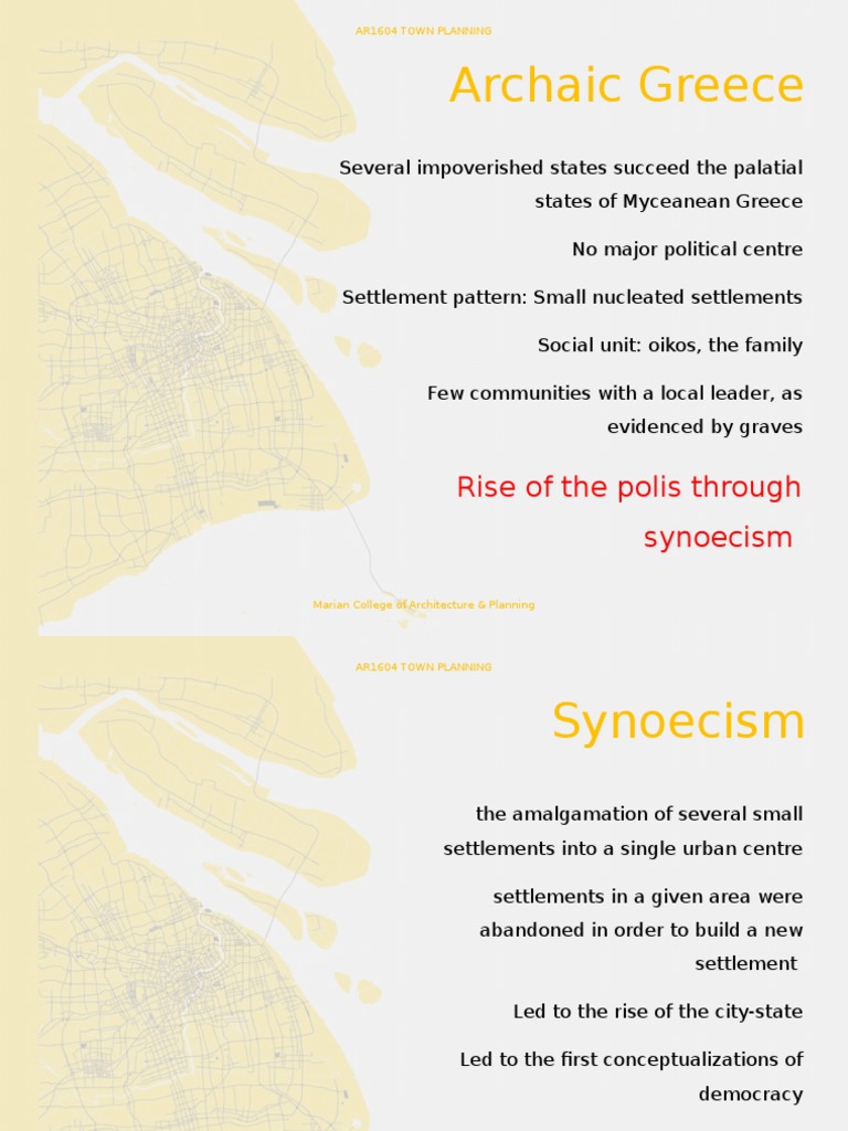 Archaic Greece: Rise of The Polis Through Synoecism | PDF | Urban ...