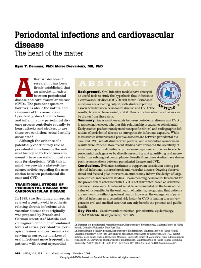 Perio Heart PDF | PDF | Cardiovascular Diseases | Atherosclerosis