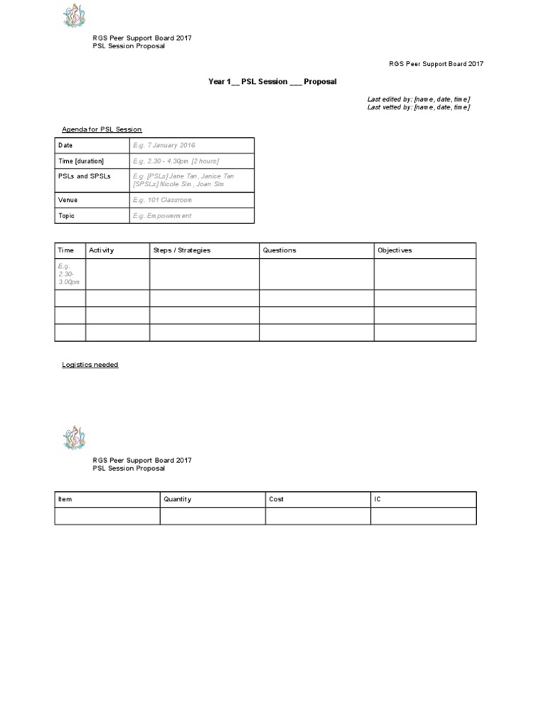psb17 Pslsessionproposaltemplate | PDF