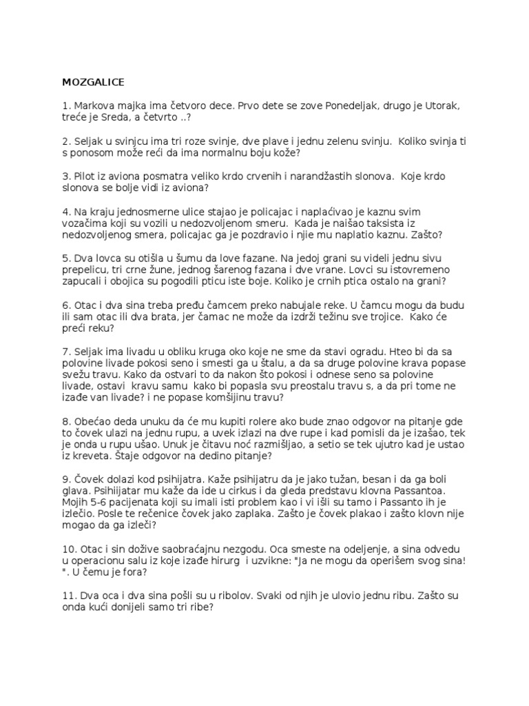 MOZGALICE | PDF