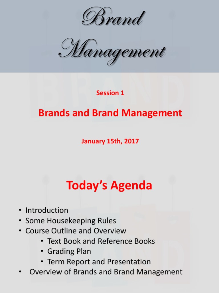 Brands and Brand Management - Lecture 1 | PDF | Brand Management | Brand