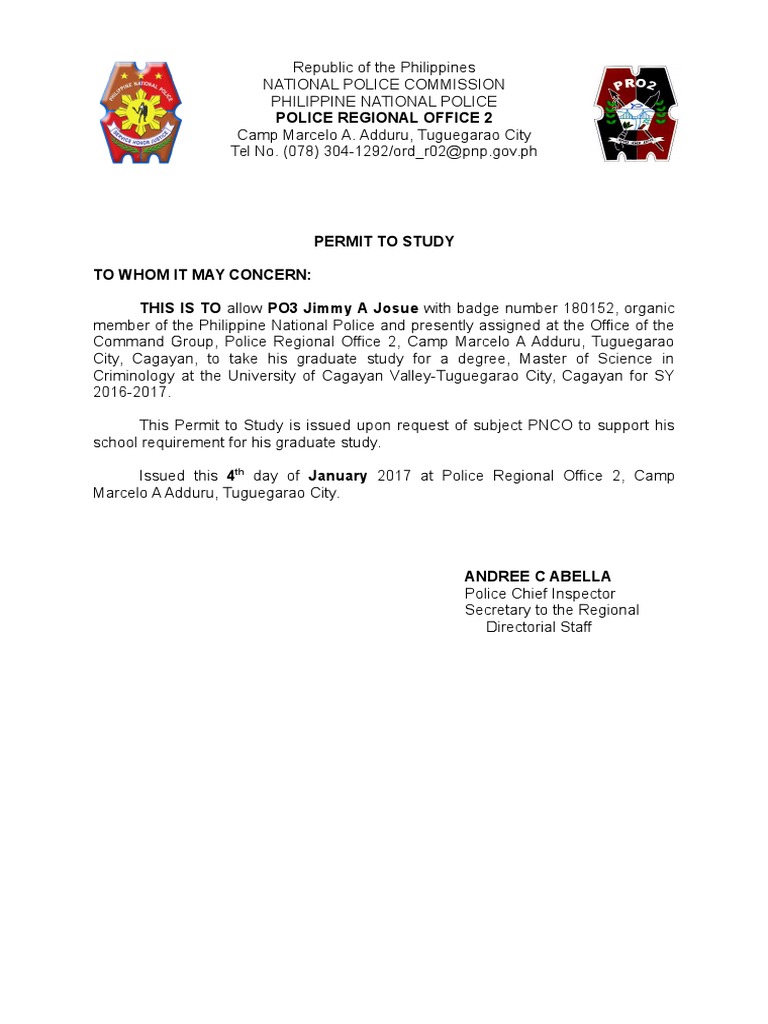 Permit To Study | PDF