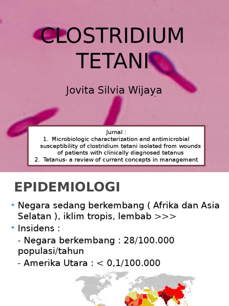 Epidemiologi, Morfologi, Patogenesis dan Jenis Klinis Tetanus | PDF