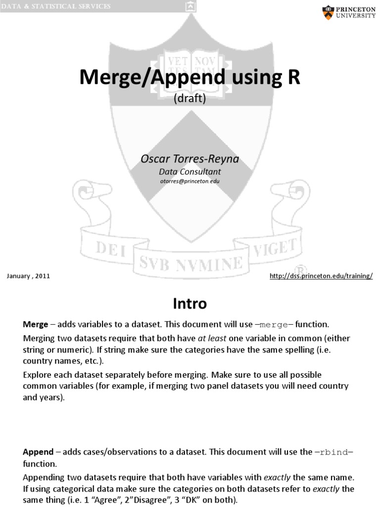 Merge Using R | PDF | Data Set | Statistics Merge Using R | PDF | Data Set | Statistics