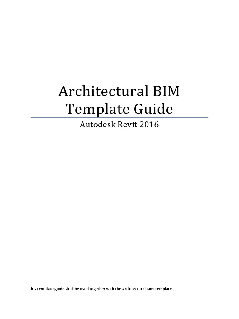 Arch Bim Template Guide Revit 2016 PDF | PDF | Building Information ...