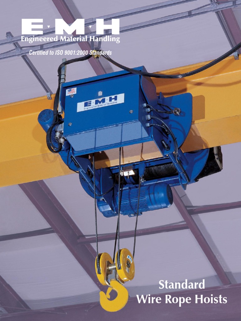 Standard Wire Rope Hoists: Certified To ISO 9001:2000 Standards ...