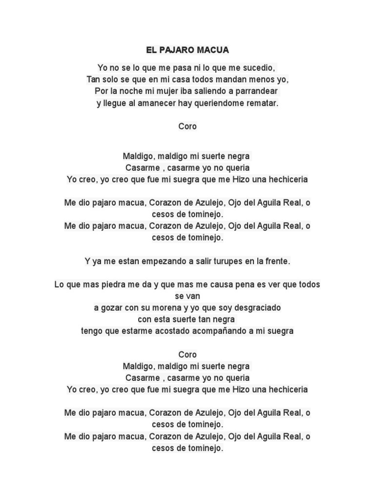 El Pajaro Macua | PDF