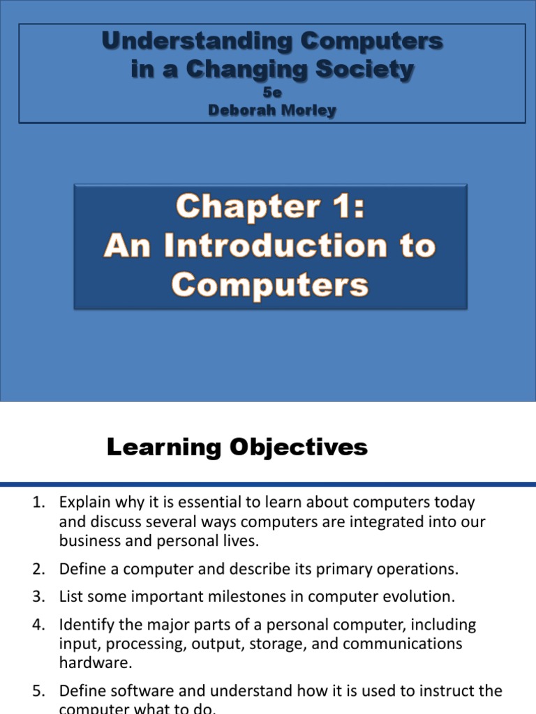 Understanding Computers in A Changing Society: 5e Deborah Morley | PDF ...
