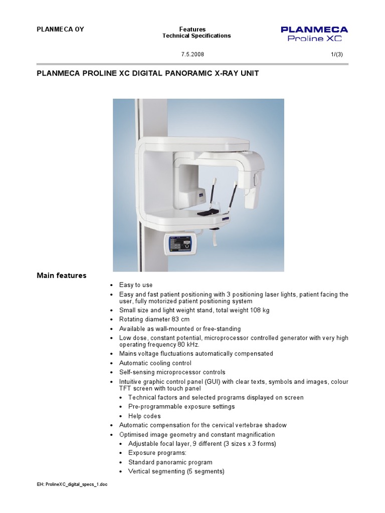 Proline XC List | PDF | Medical Imaging | X Ray