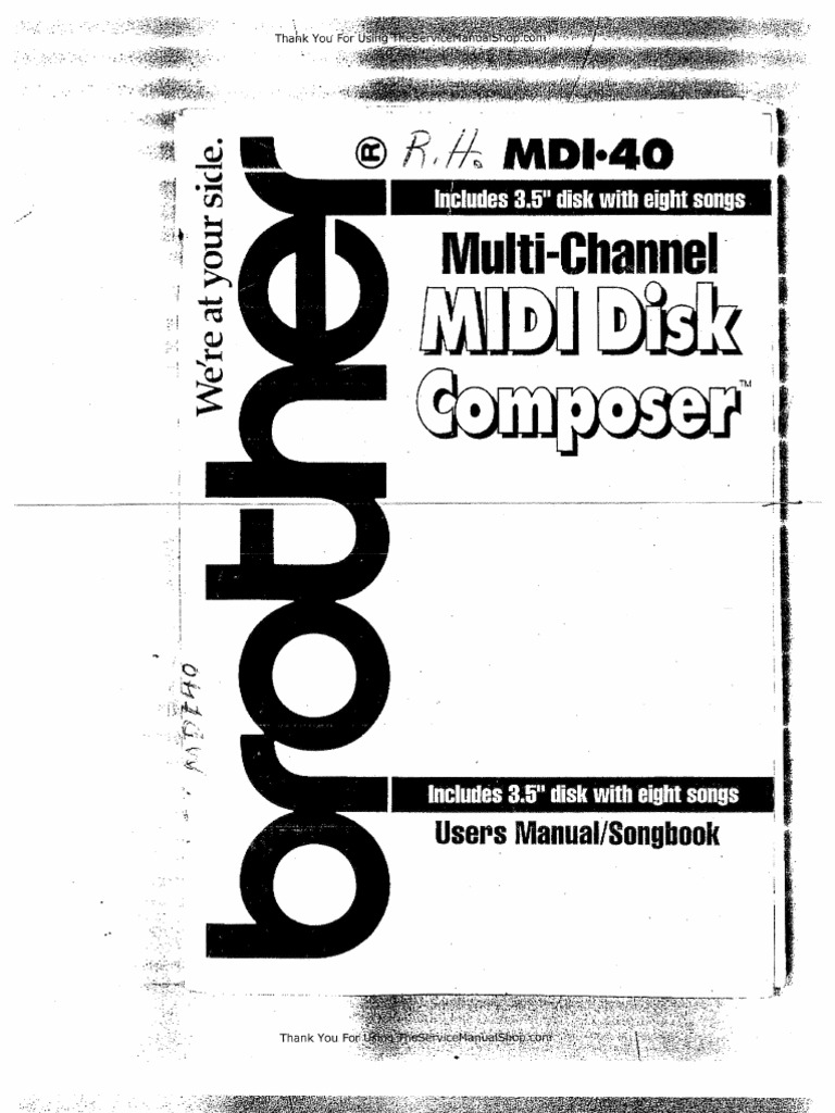 Brother Disk Composer MDI-40 | PDF | Tempo | Sound