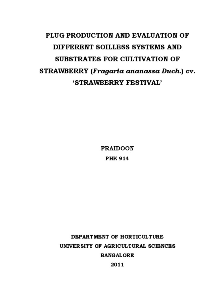Thesis | PDF | Strawberry | Fructose