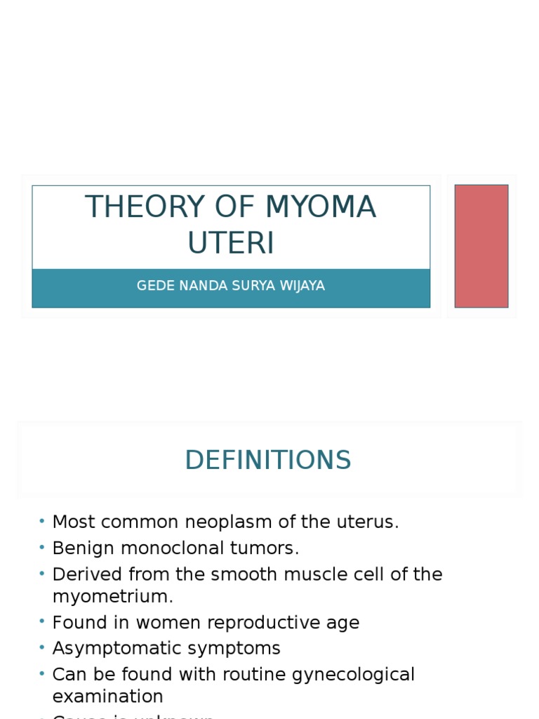 Myoma | Uterus | Sexual Anatomy