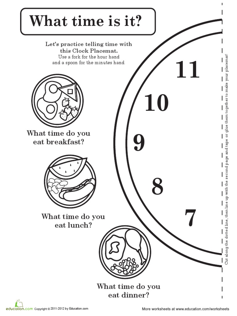Place Mat Activity Time | PDF | Leisure