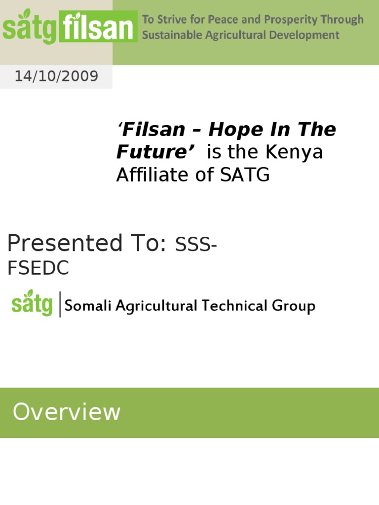 Filsan - Hope in The Future | PDF | Somalia | Agriculture