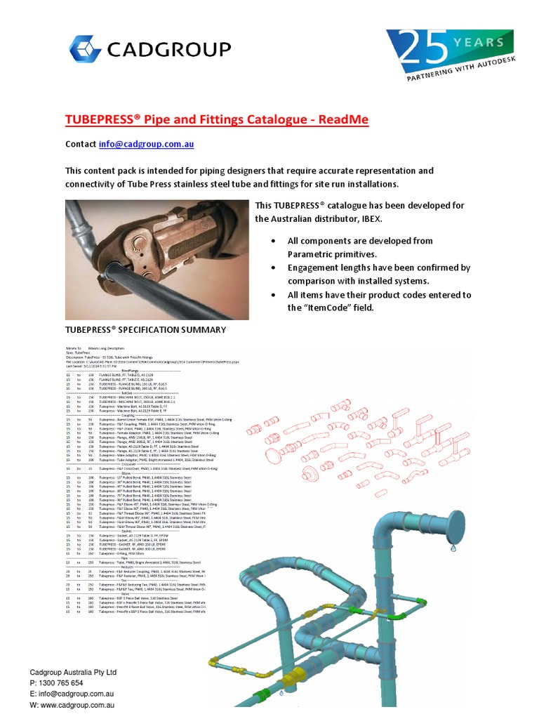 TubePress Tube and Fittings Catalogue - Metric | PDF