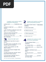 Possessive Determiners | PDF | Onomastics | Languages