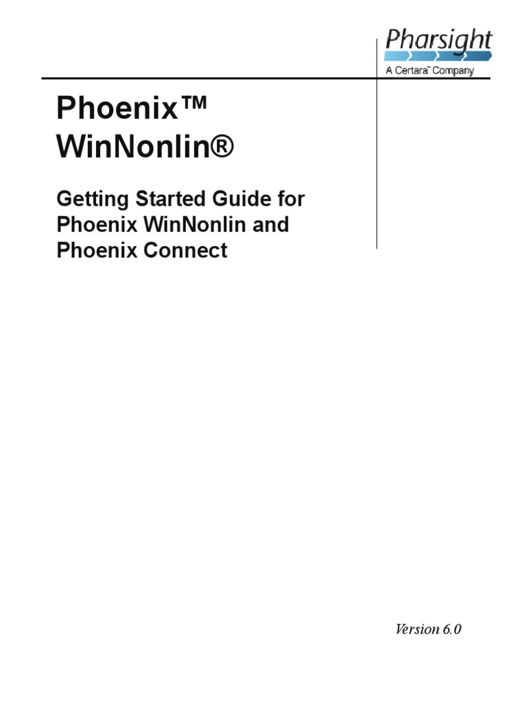 Phoenix WinNonlin 6.0 Getting Started Guide | PDF | Windows Vista ...