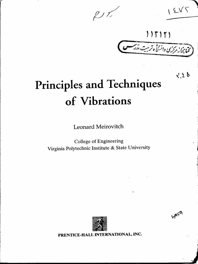 6-Principles and Techniques of Vibrations (Mirovich) | PDF | Matrix ...
