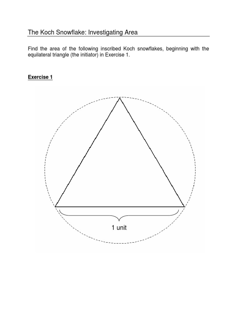 Area of Inscribed Koch Snowflakes | PDF | Teaching Methods & Materials ...
