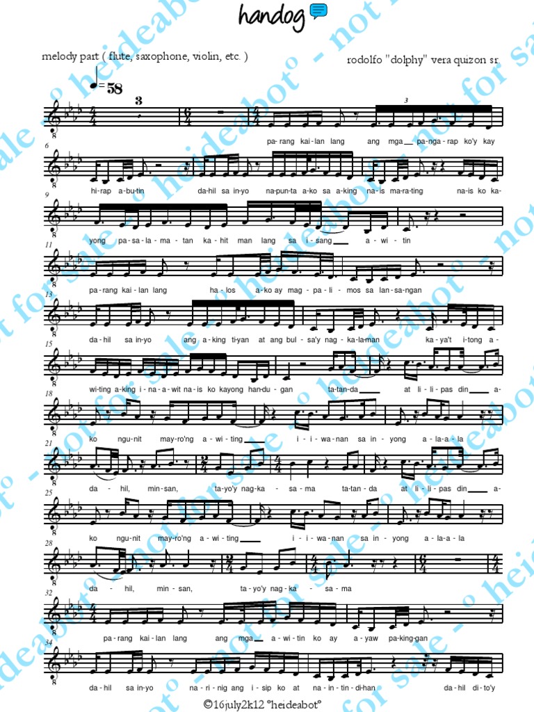 PianistAko Dolphy Handog Melody 1 PDF | PDF