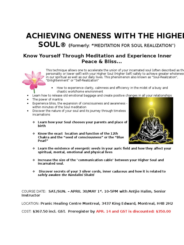 Achieving Oneness With The Higher Soul: Know Yourself Through ...