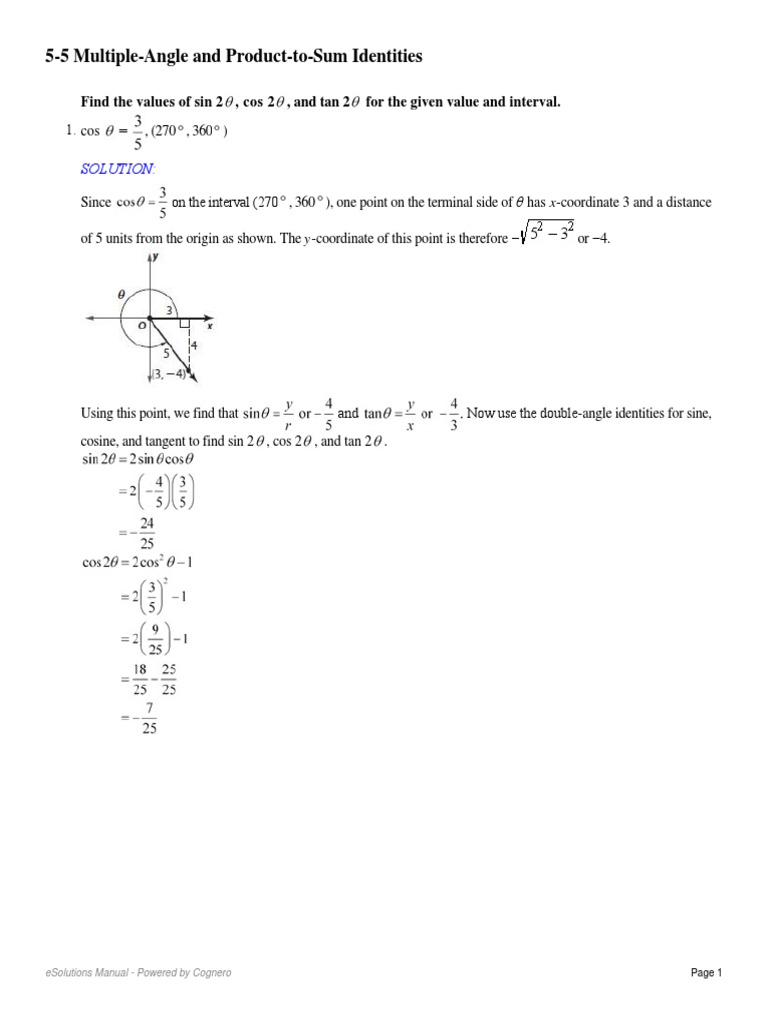 Product-to-Sum Identities Explained | PDF | Trigonometric Functions | Sine