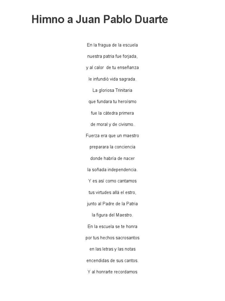 Himno a Juan Pablo Duarte | Política | Agitación