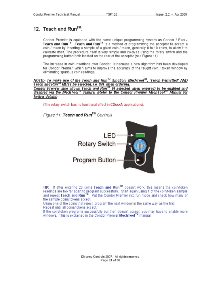 TSP126 Condor Premier Technical Manual V2.2 | PDF | Switch | Software