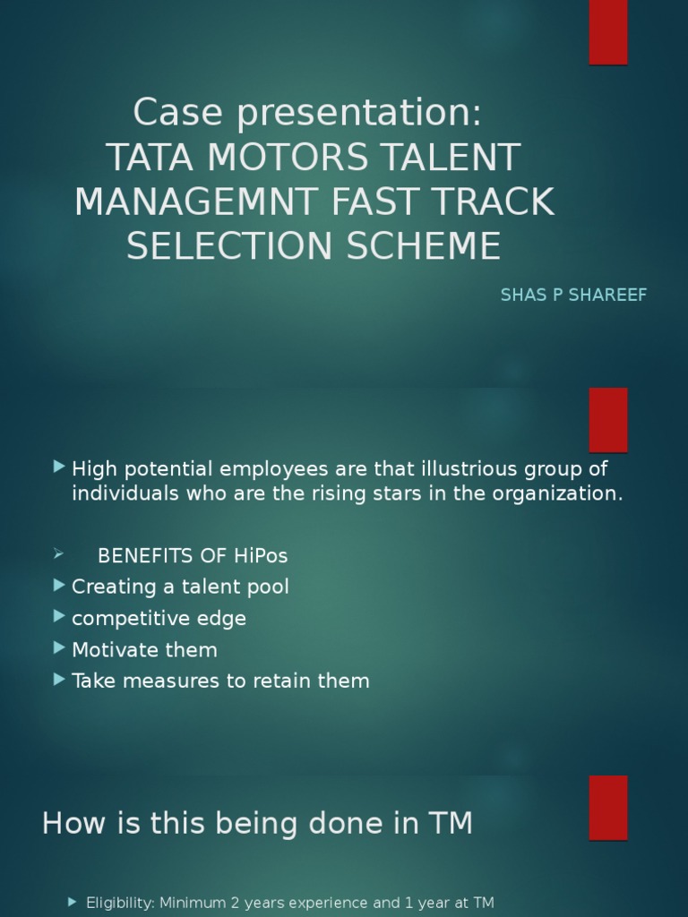 Tata Motors Talent Management Fast Track Selection Scheme | PDF